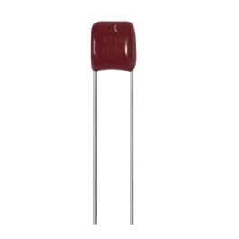 474J-100V Capacitor Poliester Rojo