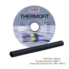 080-986 Termofit 3/32" 2.25mm Negro Rollo 20 Metros RAD